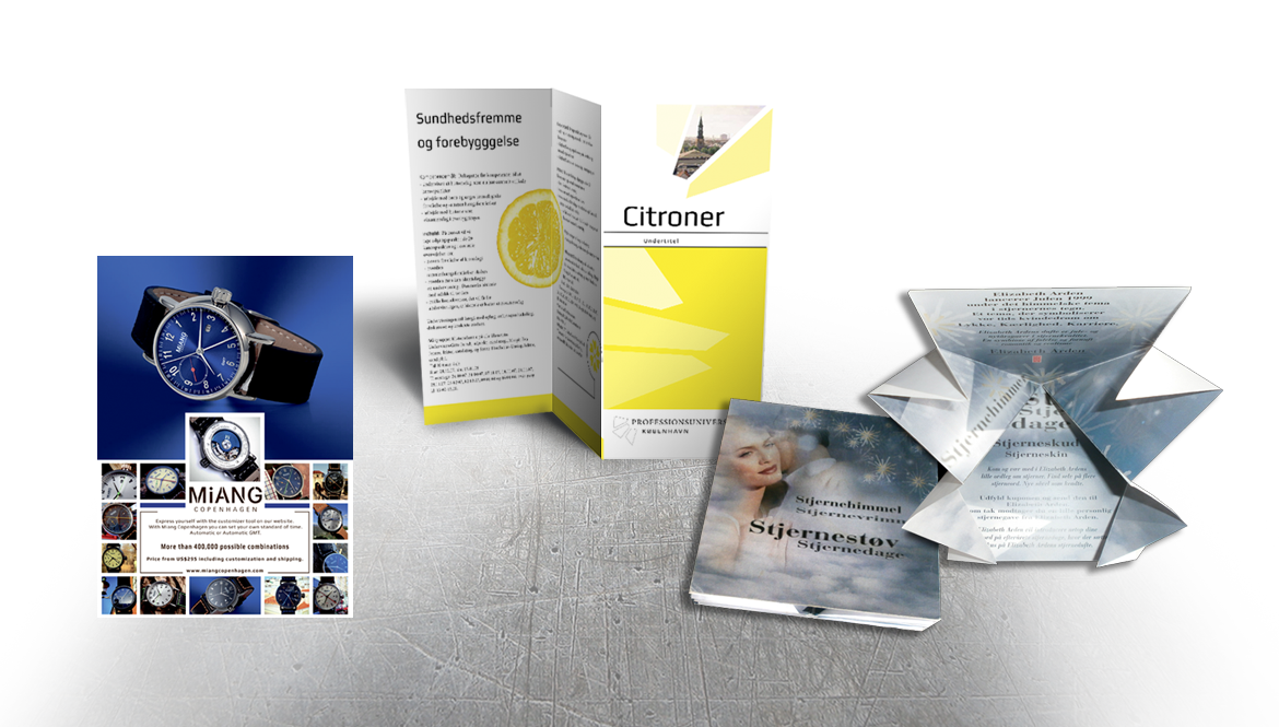 Flyer og folder- eksempel på design af flyer og folder